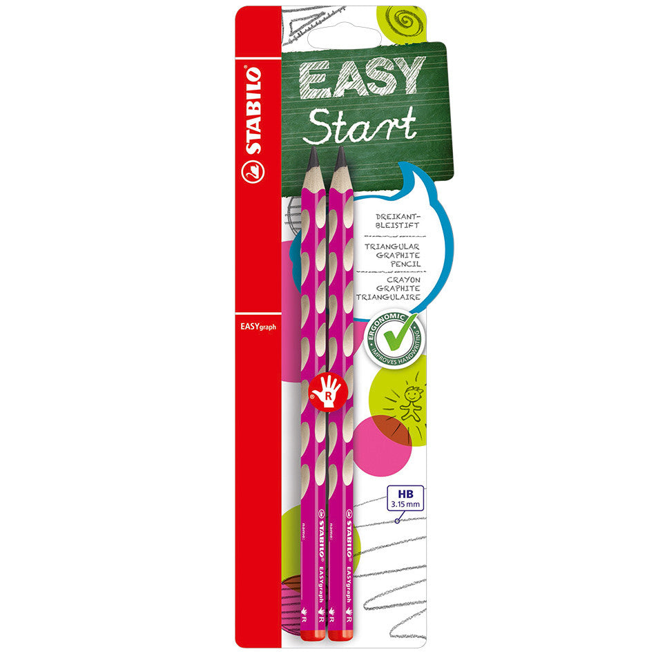 STABILO EASYgraph Handwriting Pencil Twin-Pack Pink - Fast Delivery at ...
