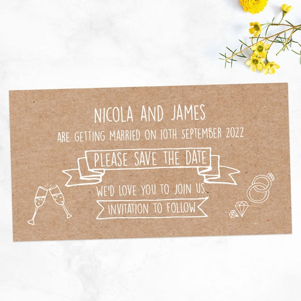 Rustic Wedding Charm Save the Date Magnets - Fast Delivery at Dotty ...