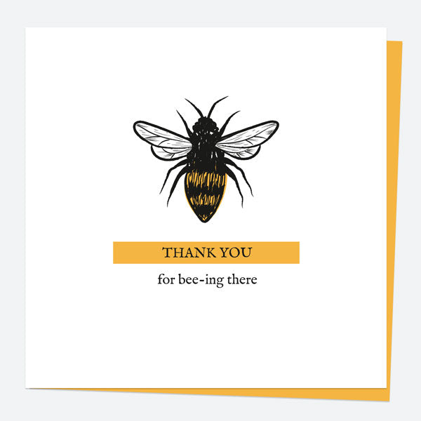 Thank You Card - Bug Love - Bee - Thanks For Bee-ing There - Fast ...
