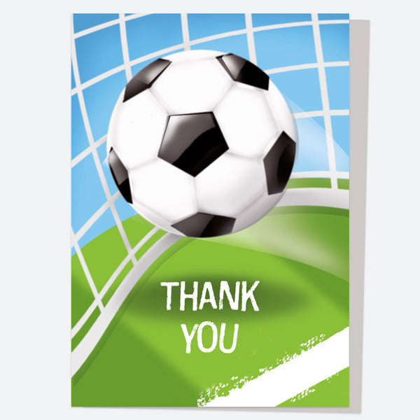 Ready to Write Thank You Open Out Cards - Premier Football Goal - Pack ...