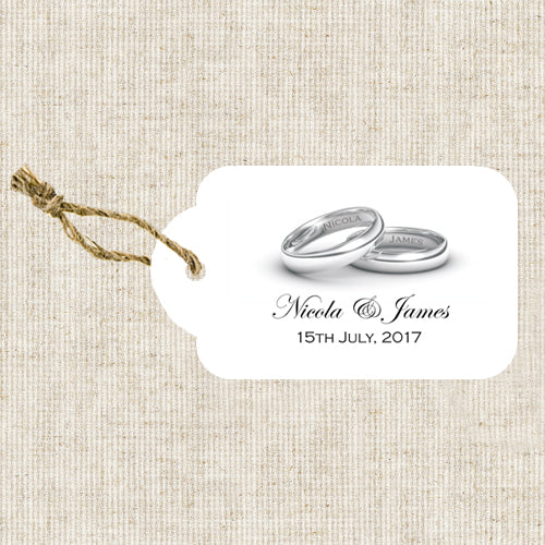 Personalised Wedding Rings - Favour Tag - Fast Delivery at Dotty About ...