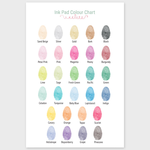 Fingerprint Ink Pad - 29 Colours Versa Color Pads - For Crafts and ...