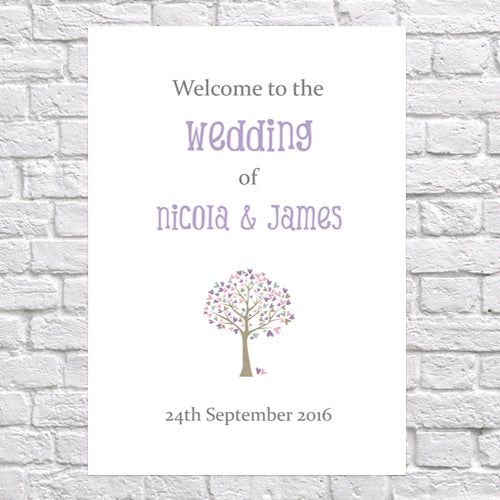 Tree of Hearts - Wedding Sign Range - Fast Delivery at Dotty About Paper