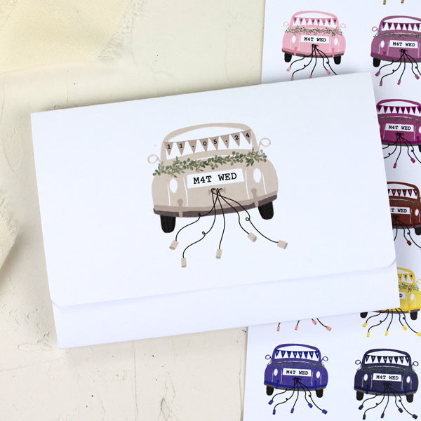 Vintage Classic Car - Tri Fold Wedding Invitation & RSVP - Fast ...