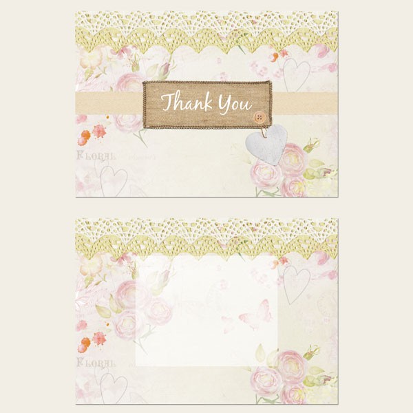 Ready to Write Thank You Cards - Vintage Country Garden - Pack of 10 ...