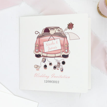 Wedding Car Wedding Invitation - Fast Delivery at Dotty About Paper