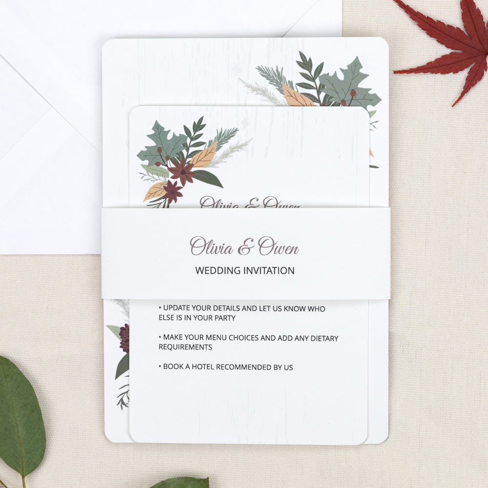 Woodland - Wedding Invitation & Information Card Suite - Fast Delivery ...